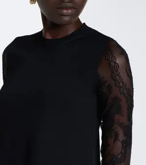Valentino Garavani Lace-trimmed Minidress