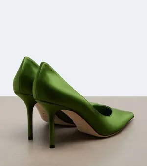 JIMMY CHOO Love Satin Pumps - Green
