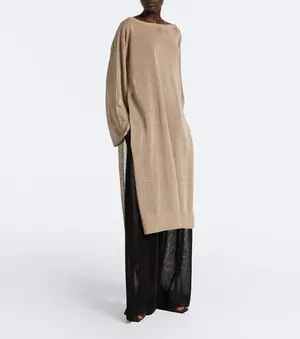 Alaïa Semi-sheer Linen And Silk Kaftan
