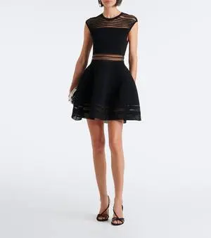 Simkhai Esri" Knitted Mini Dress With Metallic Accents - Black