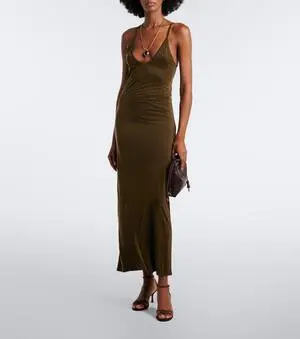 JIMMY CHOO Leo Suede Sandals - Brown