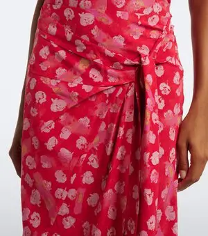 Isabel Marant Étoile Faniry Floral Silk-blend Midi Skirt