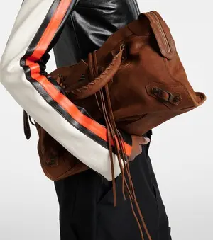 Balenciaga Le City Medium Leather Shoulder Bag