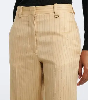 Isabel Marant Étoile Noanda Pinstripe Wool-blend Straight Pants