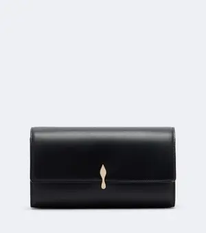 CHRISTIAN LOUBOUTIN Bettina Leather Wallet On Chain - Black