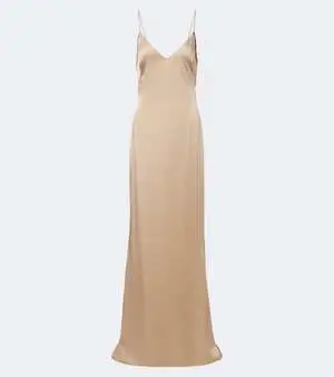 TOM FORD Tom Ford Embellished Satin Gown Beige