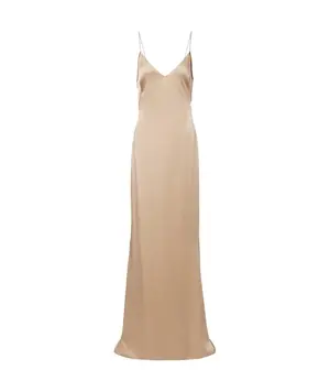 TOM FORD Embellished Satin Gown - Beige