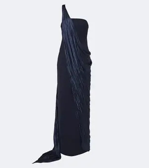 MARMAR HALIM Caped Bustier Gown - Blue