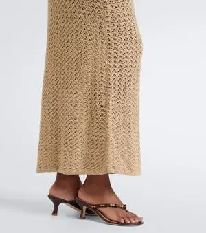 SIR. Ellinor Crochet Cotton Maxi Dress - Beige