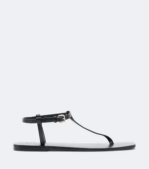 A.emery Clara Leather Thong Sandals - Black