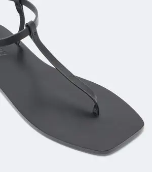 A.emery Clara Leather Thong Sandals - Black