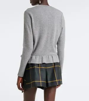 PATOU Jacquard Logo Wool And Cashmere Cardigan