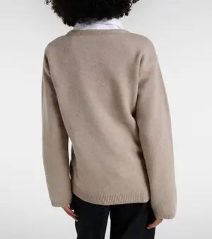 RÓHE Wool And Cashmere Wrap Cardigan - Beige