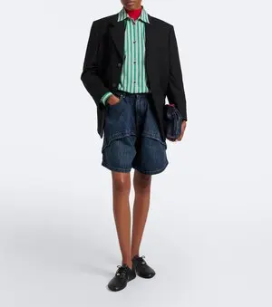Loewe Paneled Denim Bermuda Shorts