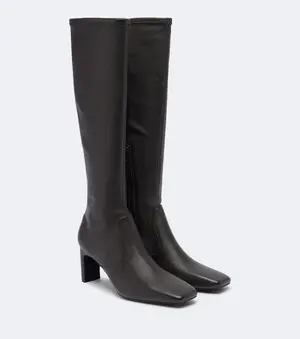 A.emery Leather Knee-high Square Toe Boots - Brown