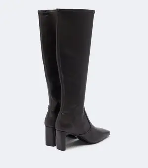 A.emery Leather Knee-high Square Toe Boots
