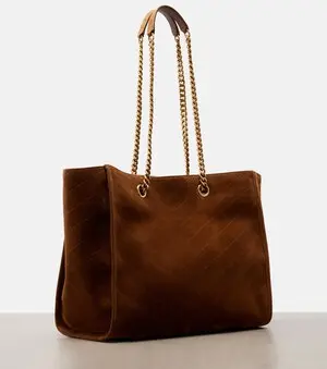 Saint Laurent Niki Large Suede Tote Bag - Brown