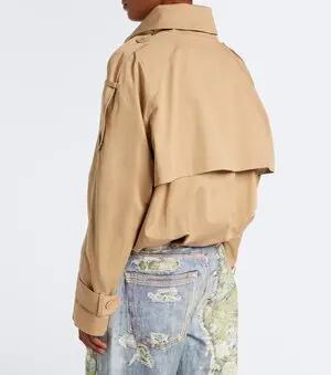 Acne Studios Cropped Cotton Twill Trench Coat