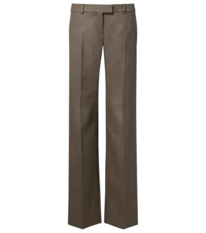 Alexander McQueen Straight Leg Wool Trousers - Grey