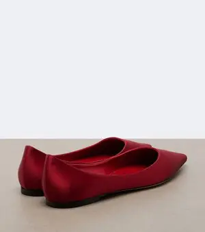 JIMMY CHOO Love Satin Ballet Flats