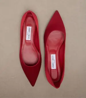 JIMMY CHOO Love Satin Ballet Flats