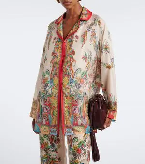 Etro Paisley Oversized Silk Shirt