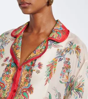 Etro Paisley Oversized Silk Shirt