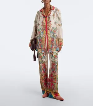 Etro Paisley Oversized Silk Shirt