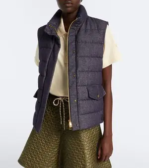 Moncler Bessez Denim Down Vest