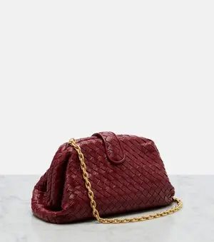 Bottega Veneta Lauren 1980 Small Leather Clutch - Burgundy