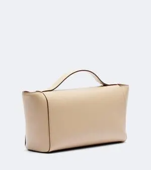 Savette Symmetry Trapeze Small Leather Top-handle Bag - Beige