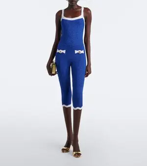 Retrofete Verene Rib-knitted Jumpsuit - Blue