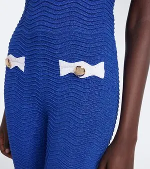 Retrofete Verene Rib-knitted Jumpsuit - Blue