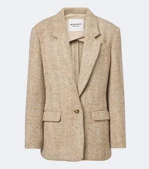 MARANT ETOILE Parly Herringbone Jacket - Beige