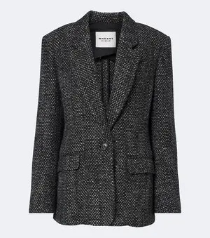 MARANT ETOILE Parly Herringbone Jacket - Grey