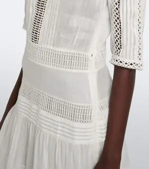 MARANT ETOILE Paige Open-knit Mini Dress - White