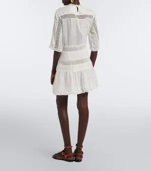 MARANT ETOILE Paige Open-knit Mini Dress - White