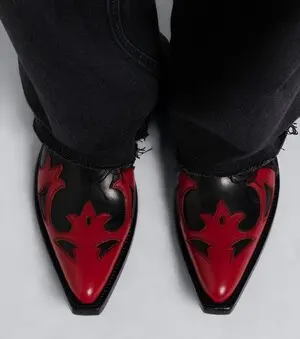 MAISON MARGIELA Leather Heel-less Cowboy Boots