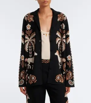 Alanui Island Roots Wool And Silk-blend Blazer