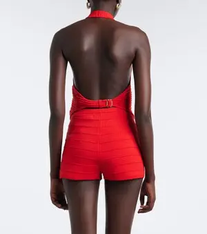 Retrofete Tinsley Knitted Halter Top - Red
