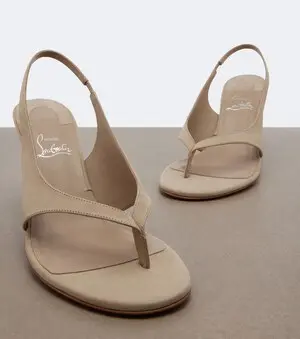 CHRISTIAN LOUBOUTIN Miss Z Suede Thong Sandals