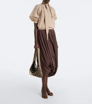 LEMAIRE Fortune Croissant Small Net Shoulder Bag - Beige
