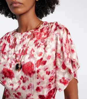 Isabel Marant Étoile Floral Devoré Georgette Midi Dress - Multicoloured