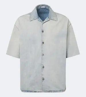 Loewe Anagram Denim Bowling Shirt