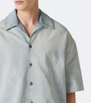 Loewe Anagram Denim Bowling Shirt