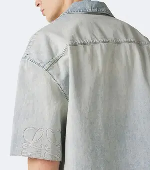 Loewe Anagram Denim Bowling Shirt