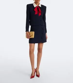 Valentino Garavani Virgin Wool Crêpe Miniskirt
