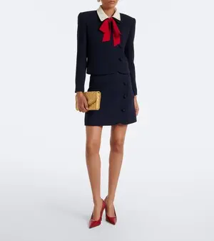 Valentino Garavani Virgin Wool Crêpe Miniskirt