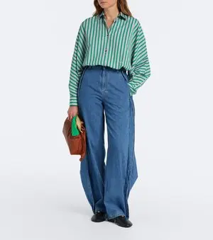 Loewe Ruffled Wide-leg Jeans