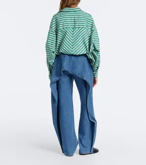 Loewe Ruffled Wide-leg Jeans